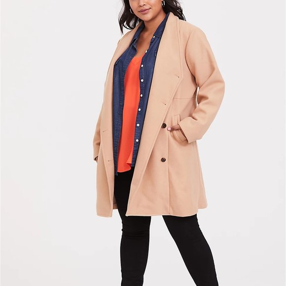 torrid | Jackets & Coats | Torrid 4x Jacket Pea Car Coat Midi Belted ...